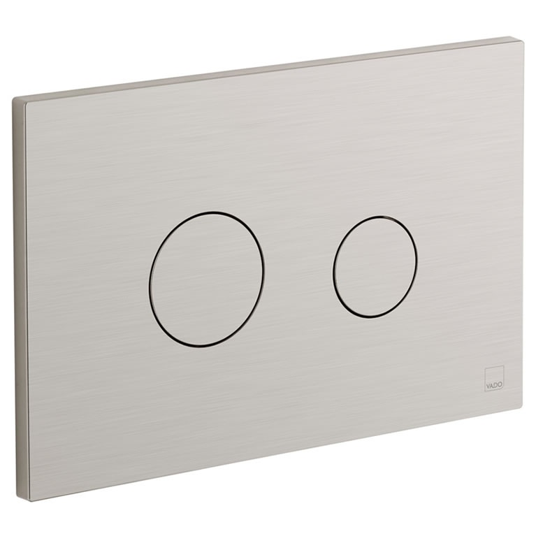 Vado Brushed Nickel Round Dual Flush Plate | Sanctuary Bathrooms