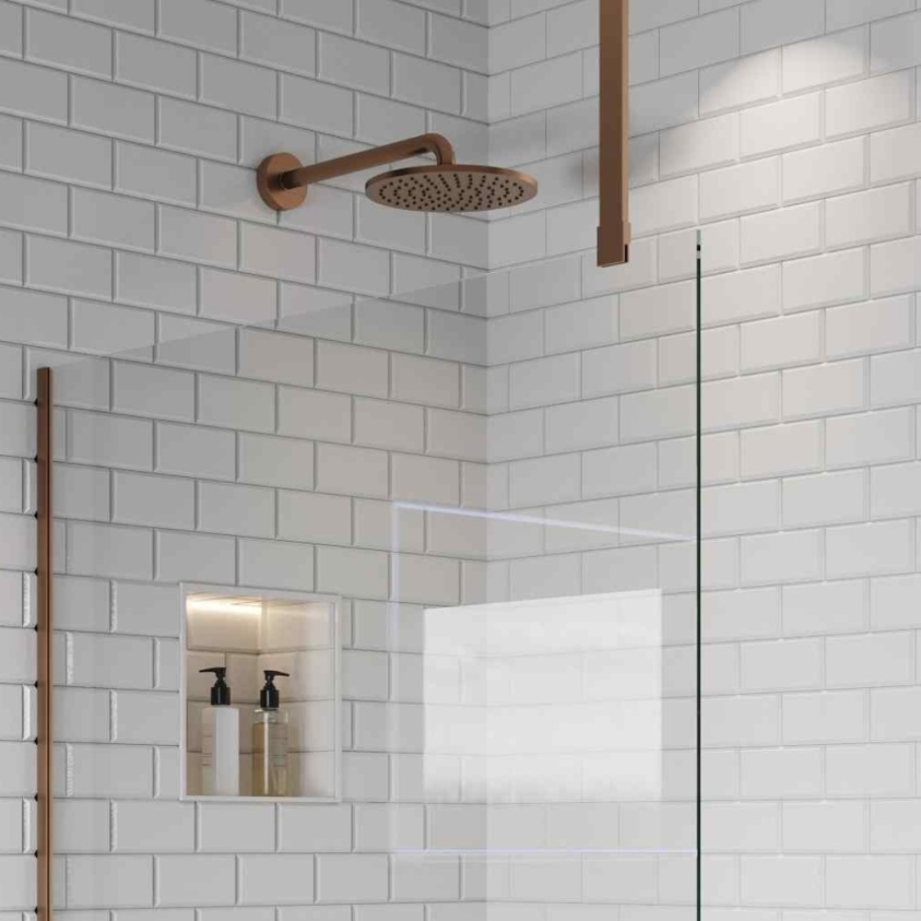 Abacus Brushed Bronze Ceiling Mounted Bracing Bar | Sanctuary