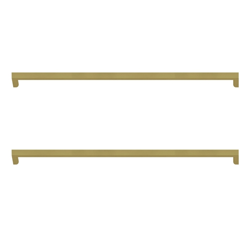 Apex Pair of Brushed Brass 330mm Slim D-Shaped Handles