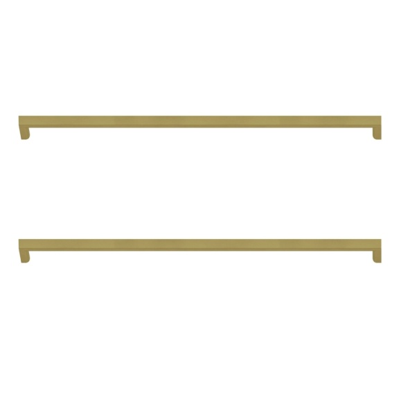Apex Pair of Brushed Brass 330mm Slim D-Shaped Handles