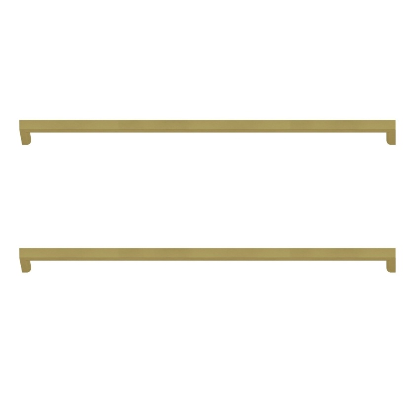Apex Pair of Brushed Brass 330mm Slim D-Shaped Handles