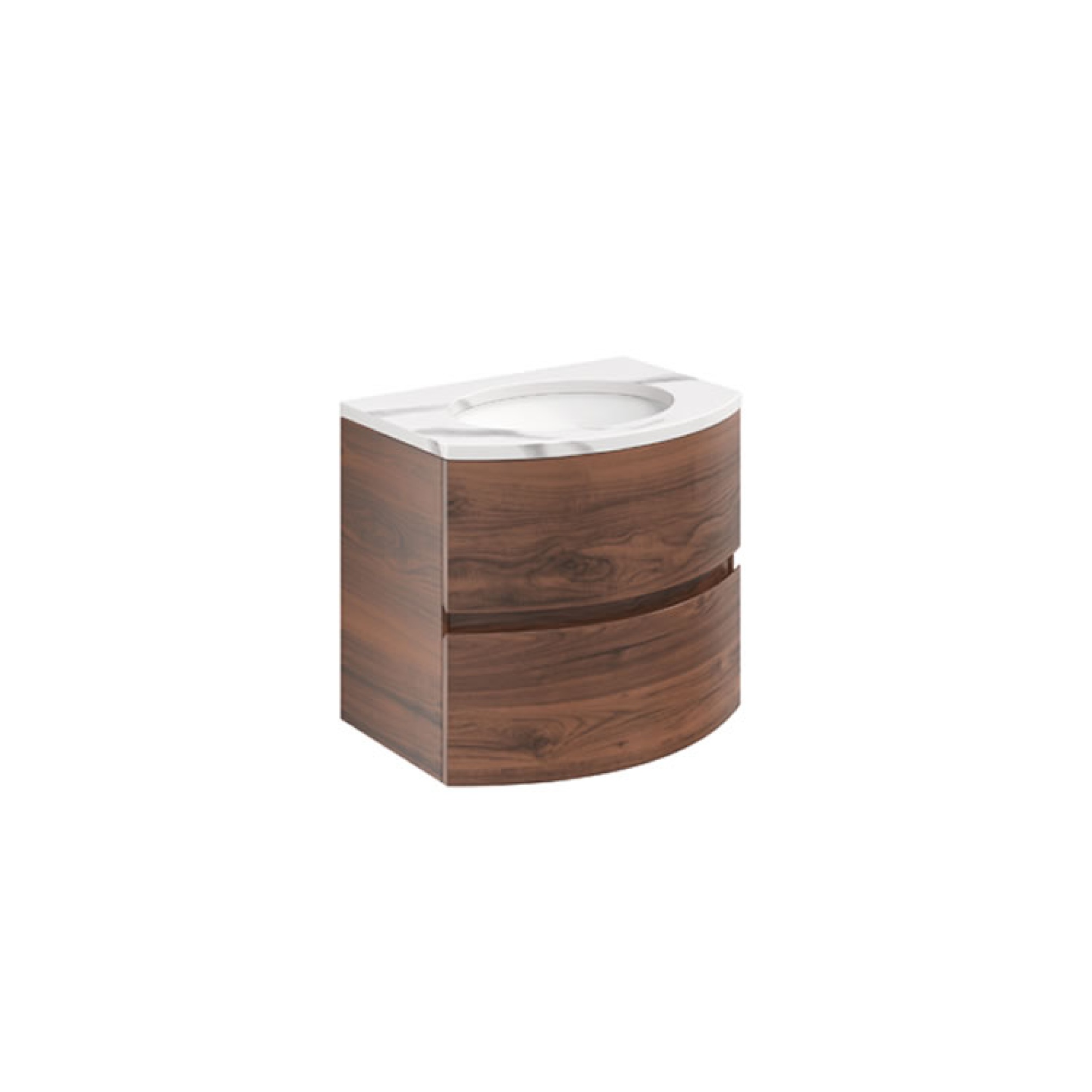 Crosswater Svelte Walnut Vanity Unit & Basin | Sanctuary Bathrooms