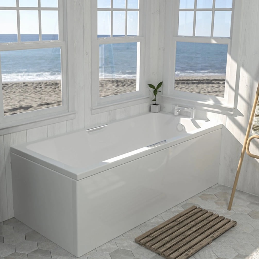 Eastbrook Beaufort Portland 1700 x 750mm Single Ended Bath With Twin ...