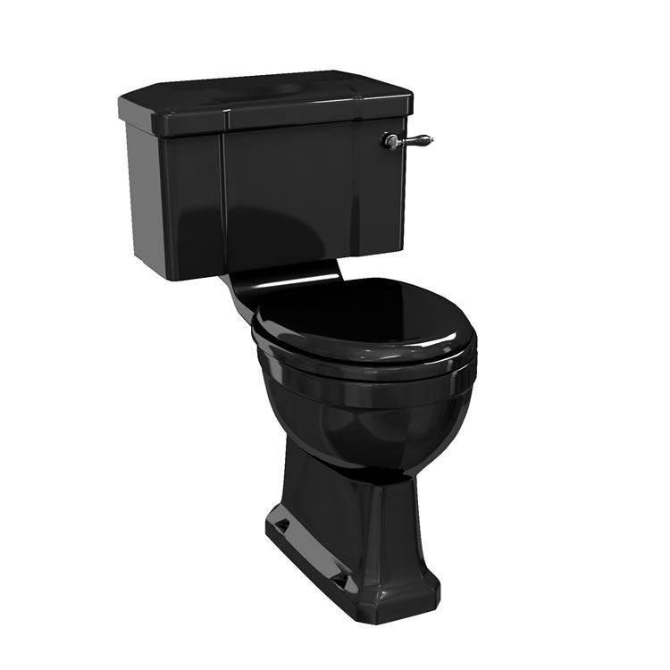 Burlington Jet Standard Black Close Coupled Toilet | Sanctuary Bathrooms