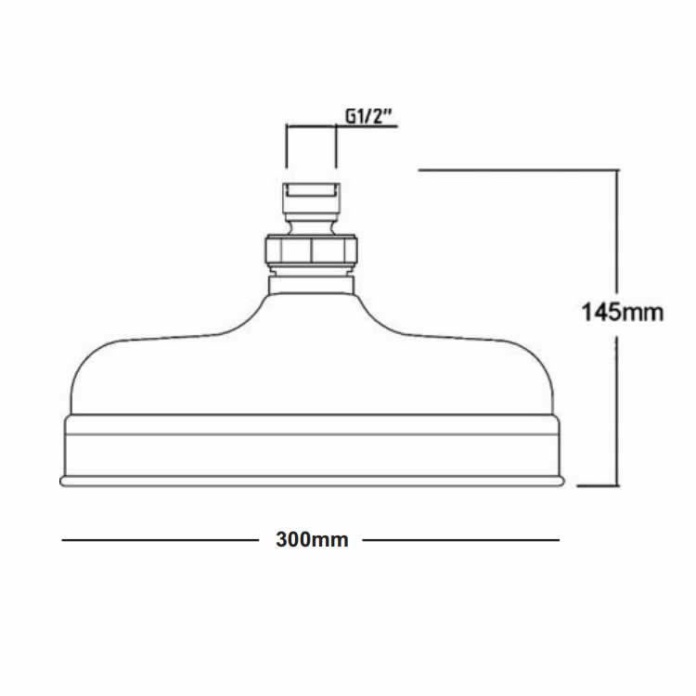 BC Designs Victrion 12" Chrome Shower Head | Sanctuary