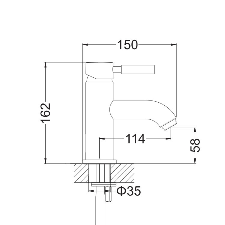 Crosswater Fusion Basin Monobloc Tap | Sanctuary Bathrooms