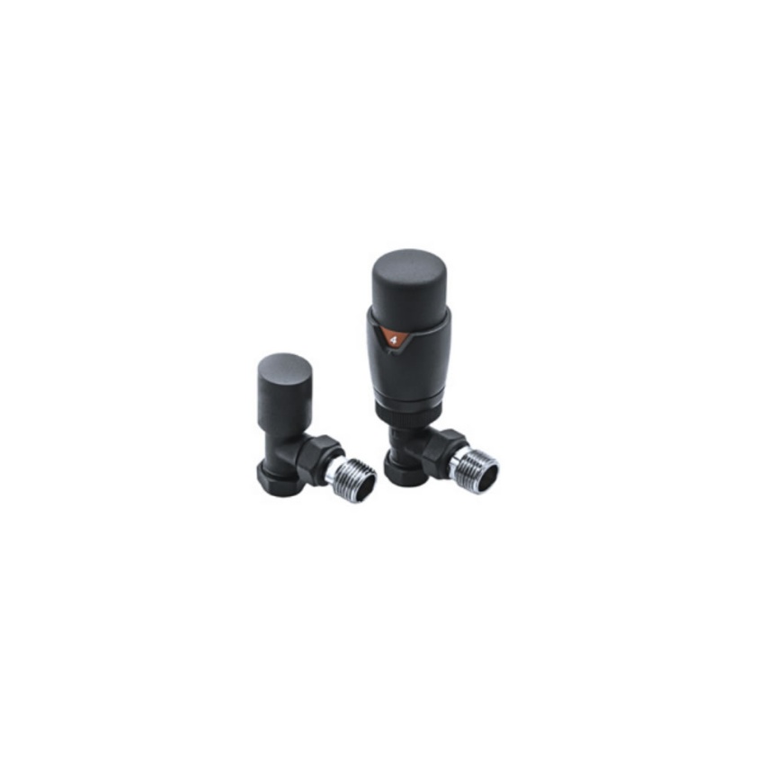 Velaro Volcanic Angled Thermostatic Rad Valves | Sanctuary