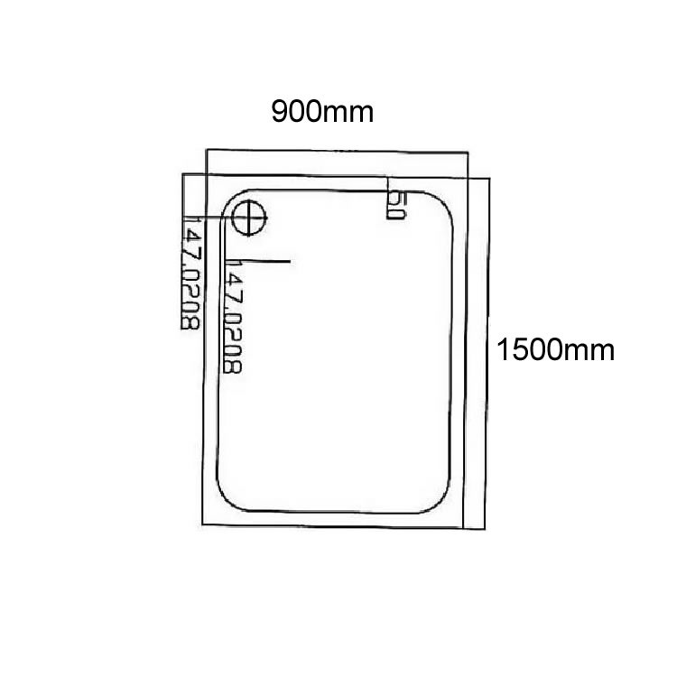 1500 x 900 Recess Walk In Shower Enclosure & Tray | Sanctuary Bathrooms