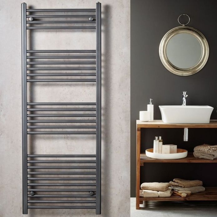 Redroom Elite Anthracite 800 x 500 Towel Radiator | Sanctuary