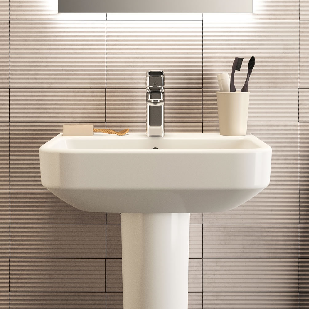 Ideal Standard i.life S 500mm Pedestal Basin | Sanctuary Bathrooms