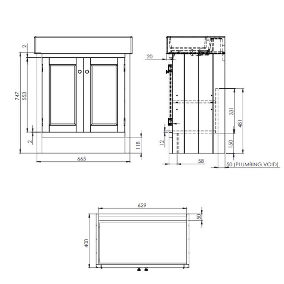 Roper Rhodes Hampton 700 Derwent Blue Vanity Unit & Basin | Sanctuary ...