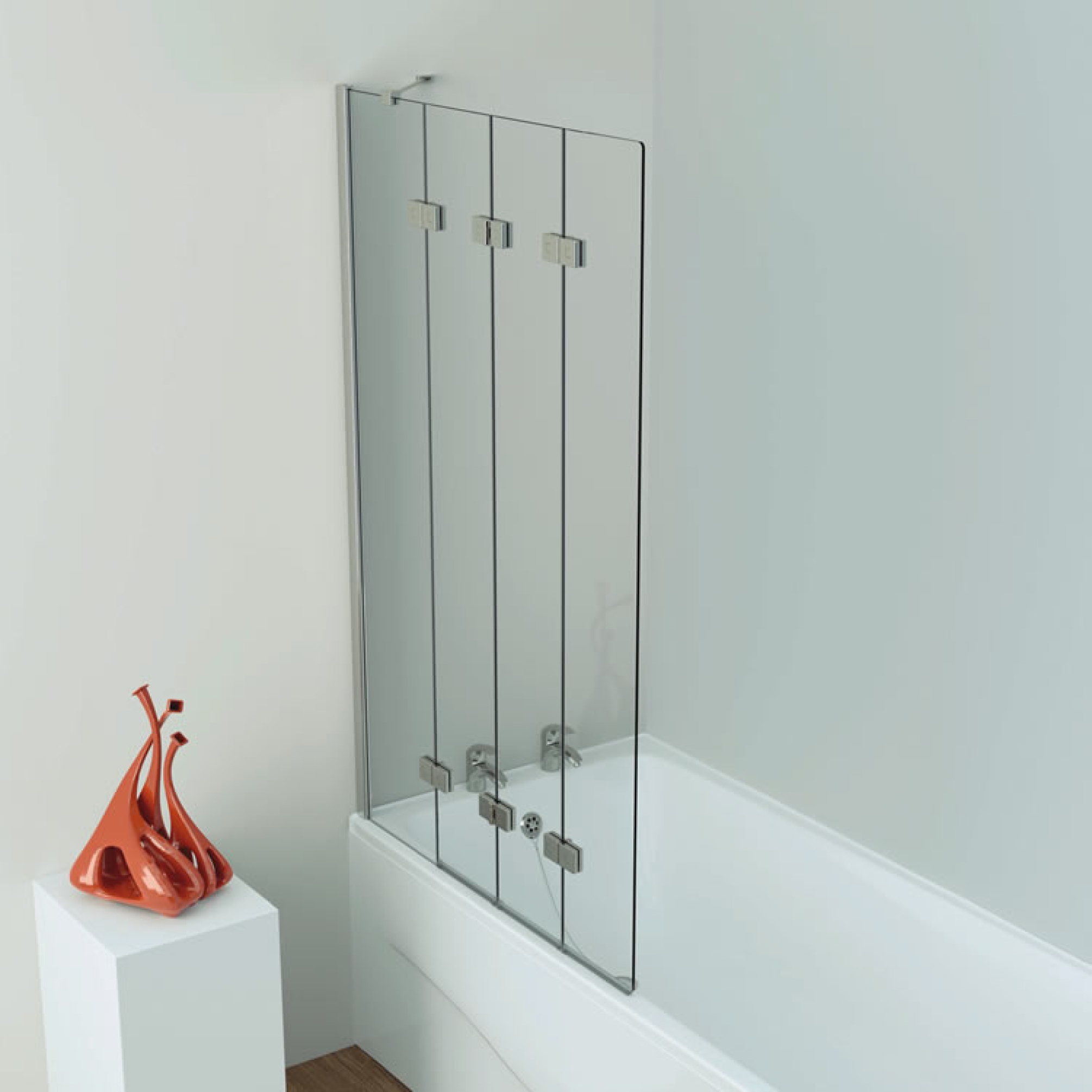 Kudos Inspire 4 Panel Compact In Fold Bath Screen | Bath Screens ...