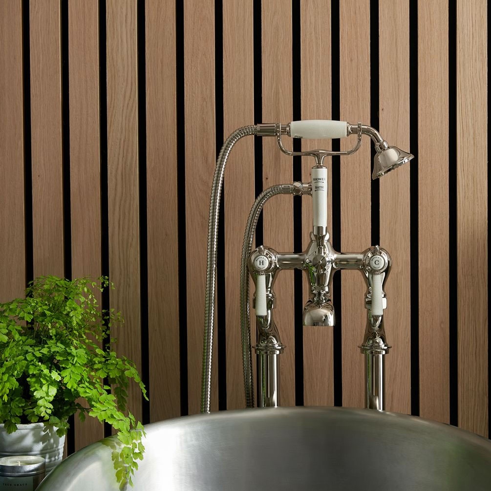 Booth & Co Axbridge Lever Nickel Freestanding Bath Tap | Sanctuary ...