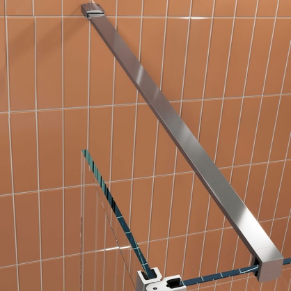Crosswater Polished Steel Glass-to-Wall Bracing Bar | Sanctuary Bathrooms