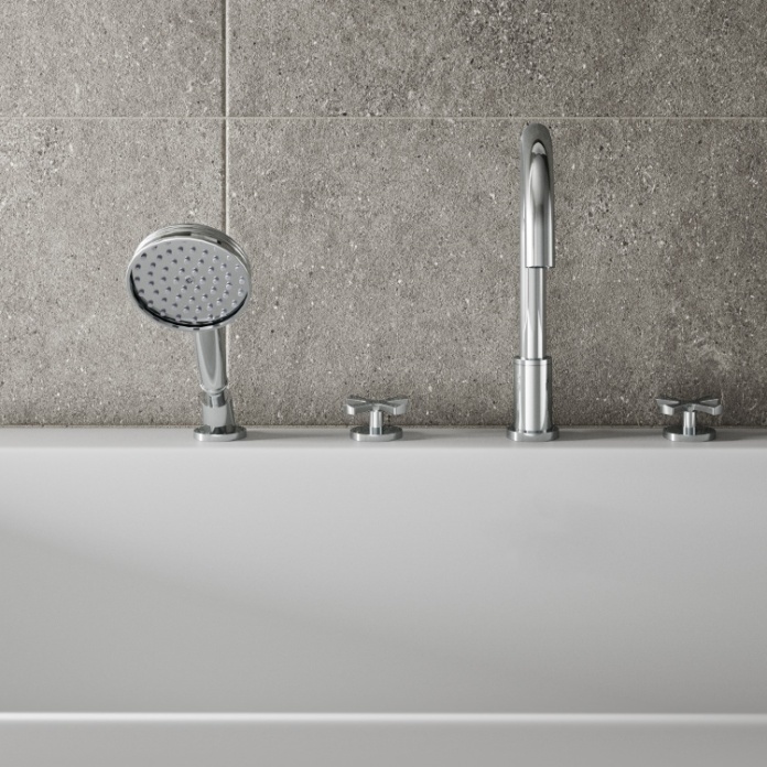 Burlington Riviera 4 Hole Bath Shower Mixer Set | Sanctuary