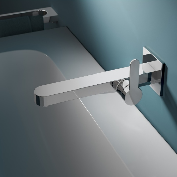 Keuco IXMO Flat Wall Mount Basin Mixer | Sanctuary Bathrooms