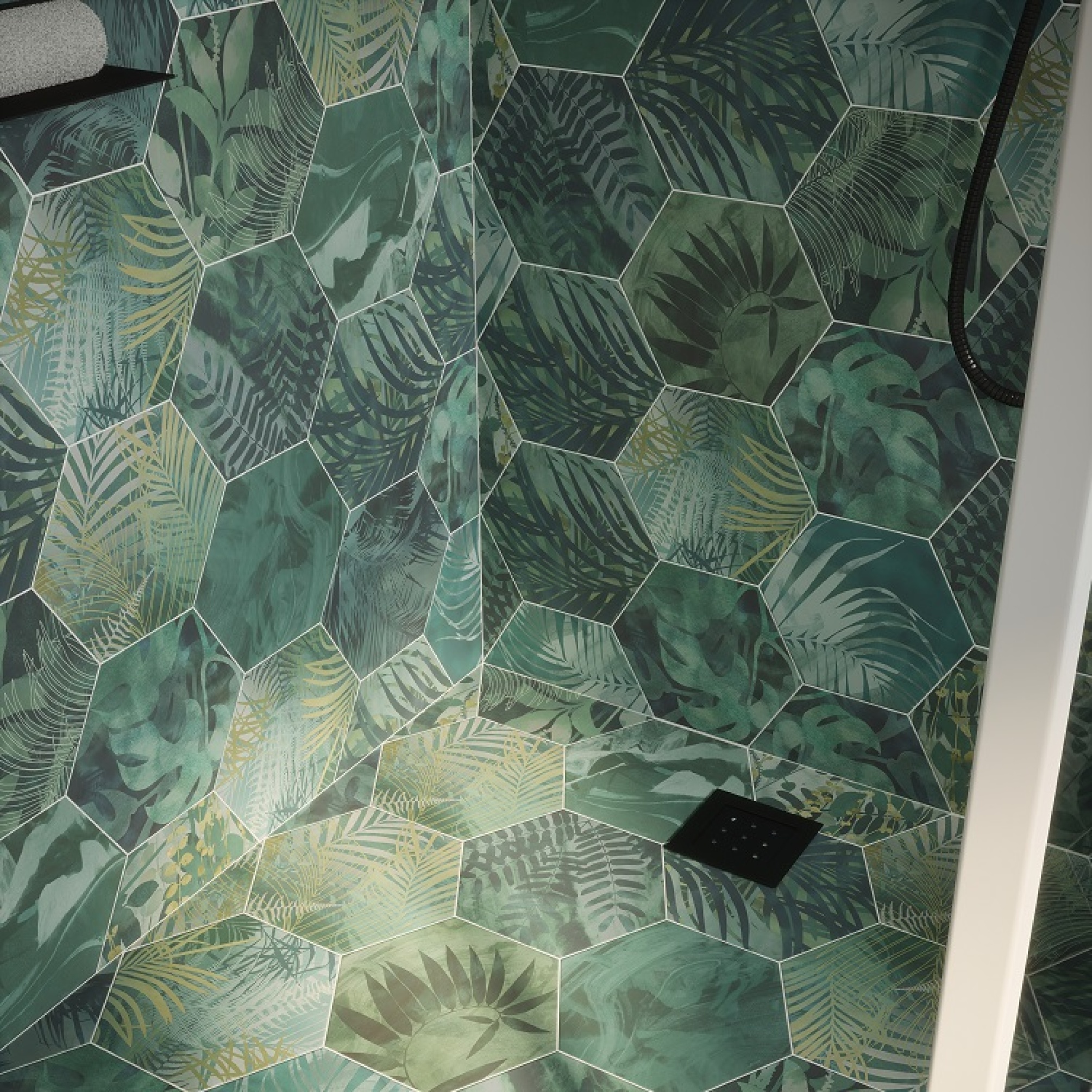 Ca' Pietra Jungle Hexagon Tiles | Sanctuary Bathrooms