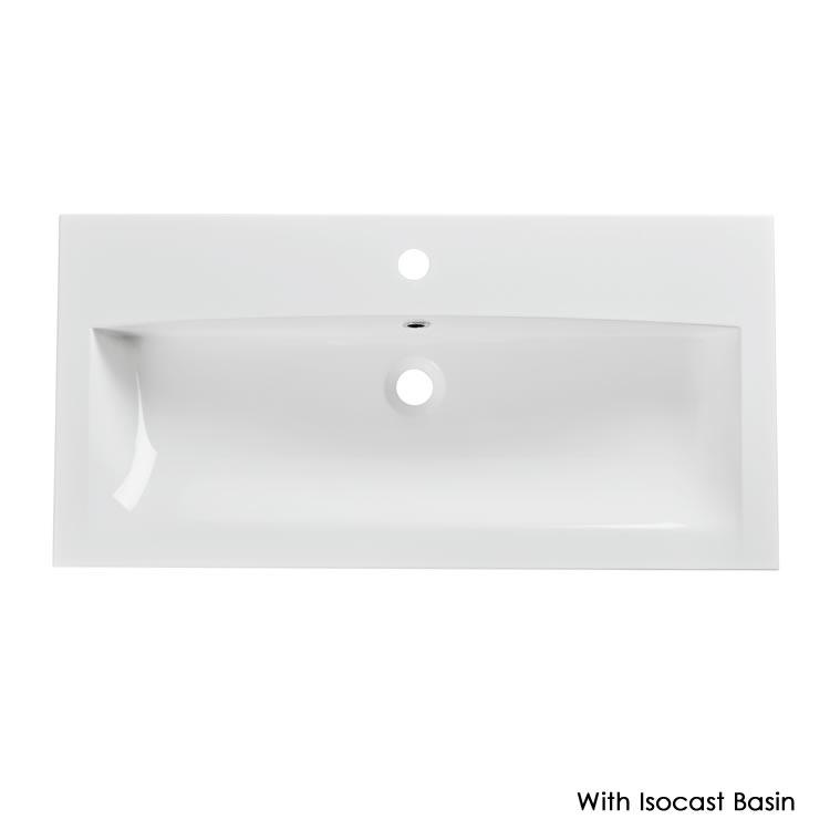 Roper Rhodes Frame 800mm Gloss White Wall Mounted Vanity Unit & Basin ...