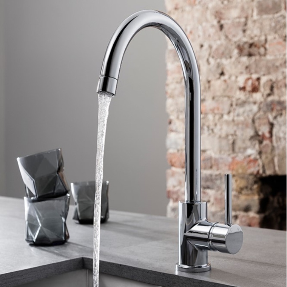 Crosswater MPRO Chrome Side Lever Kitchen Mixer | Sanctuary Bathrooms