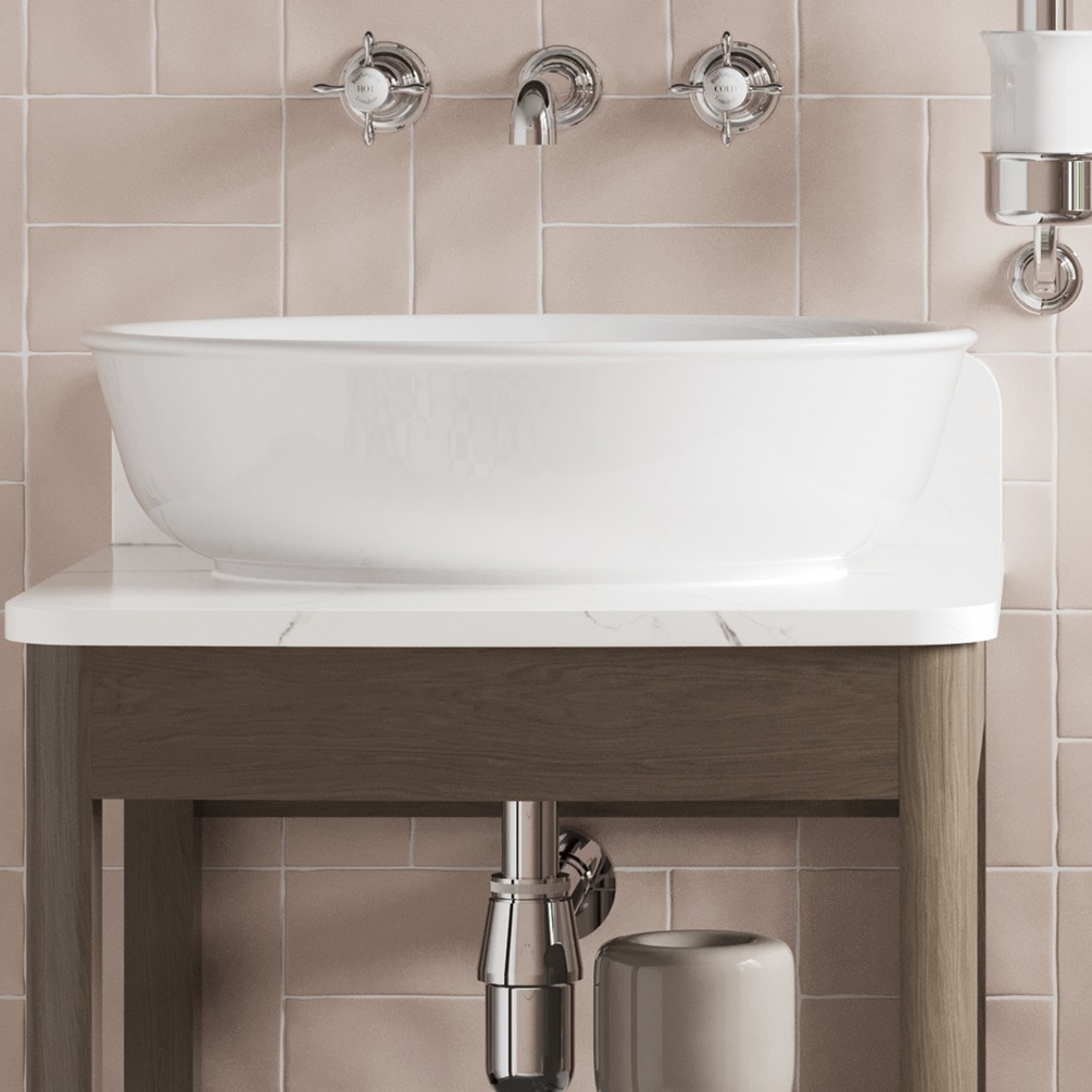 Burlington Guild 500 x 380 White Countertop Basin | Sanctuary
