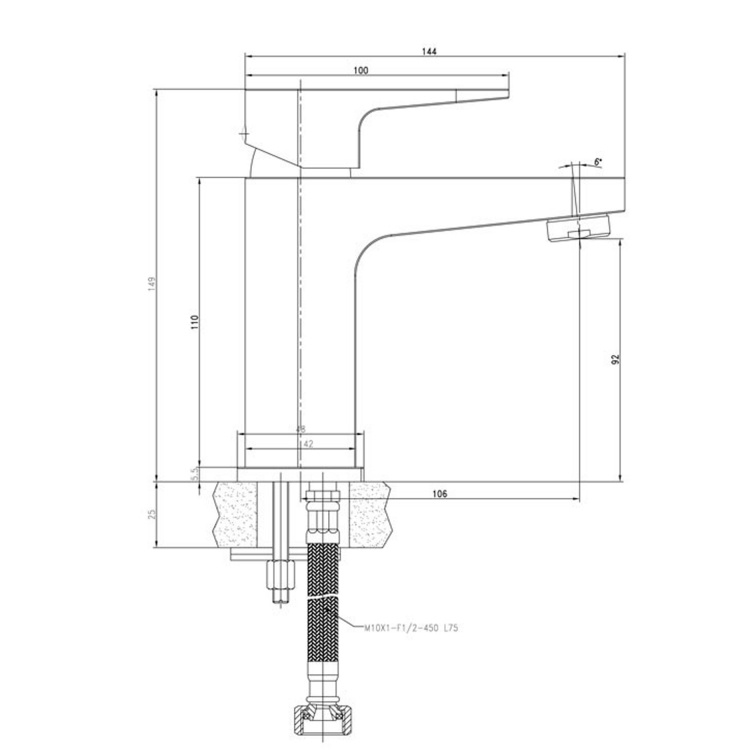 JTP Base Mono Basin Mixer With Waste - B001 | Sanctuary Bathrooms