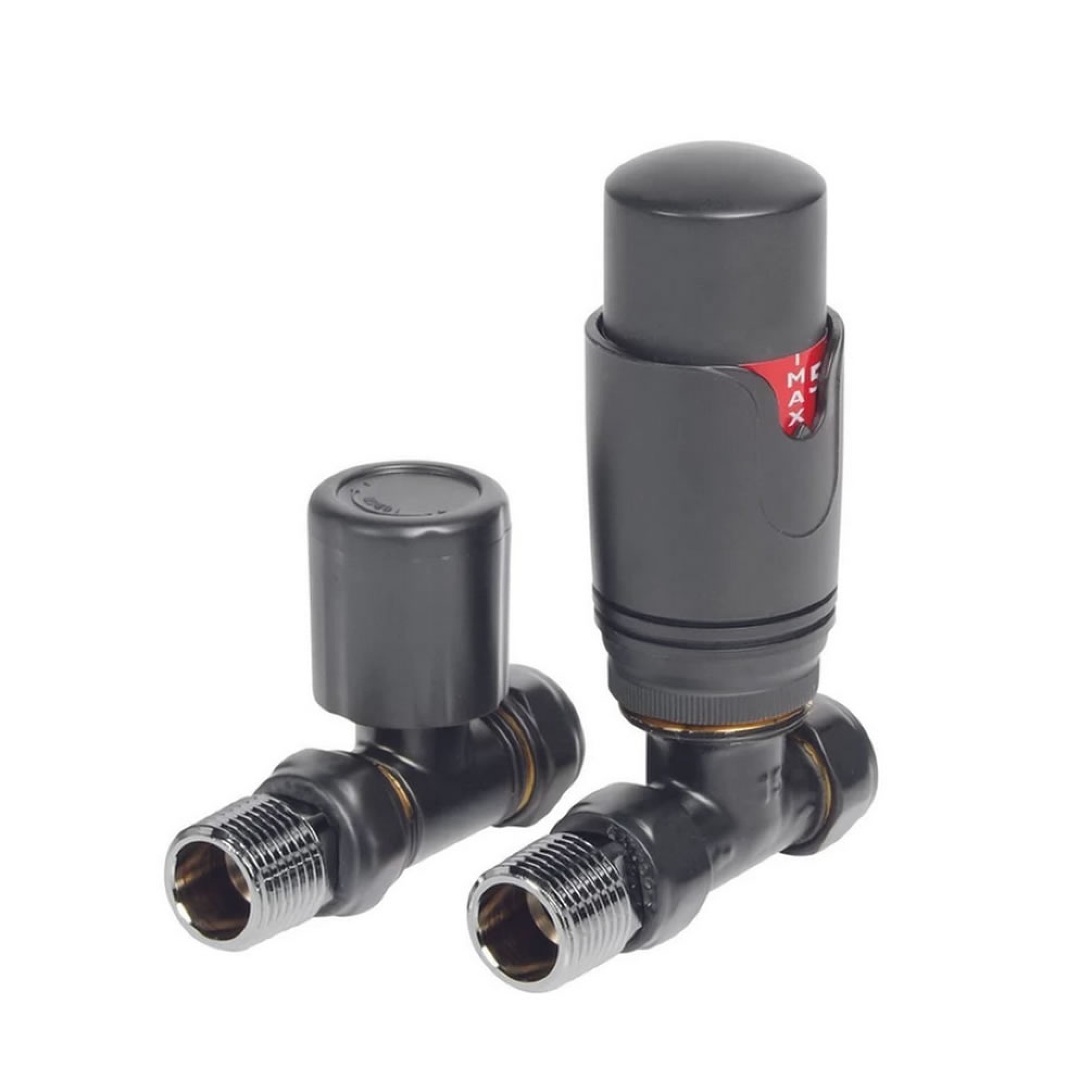 Velaro Volcanic Straight Thermostatic Rad Valves | Sanctuary