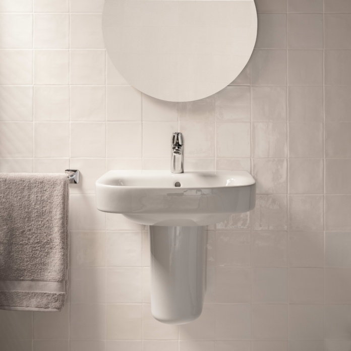 Roca Debba 500mm Basin & Semi-Pedestal | Sanctuary