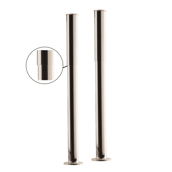 BC Sanitan Nickel Bath Legs & Adjustable Shrouds