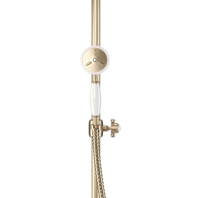Crosswater Belgravia Brass 2-Way Shower Column | Sanctuary