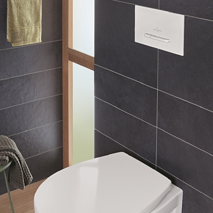 Villeroy & Boch White ViConnect E300/300S Flush Plate | Sanctuary Bathrooms