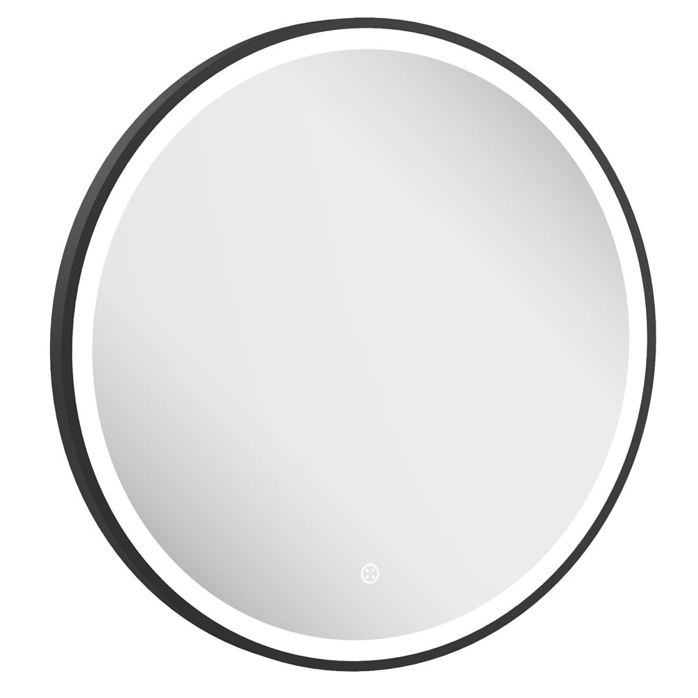 Crosswater Infinity 600mm Matt Black LED Mirror | Sanctuary Bathrooms