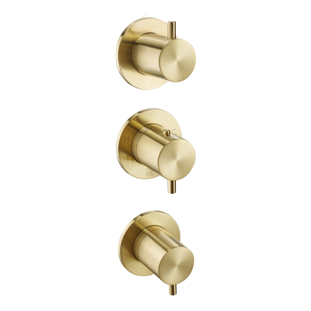 JTP Vos Brass Concealed 3 Handle 3 Outlet Shower Valve | Sanctuary