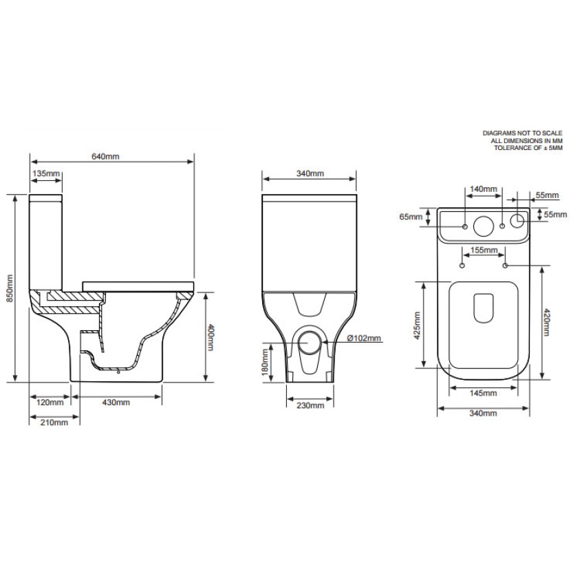 Structure Close Coupled WC, Cistern & Seat | Tavistock Toilets ...