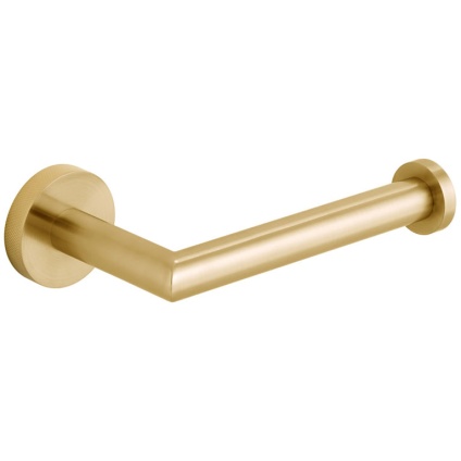 Vado Individual Knurled Gold Toilet Roll Holder | Sanctuary Bathrooms