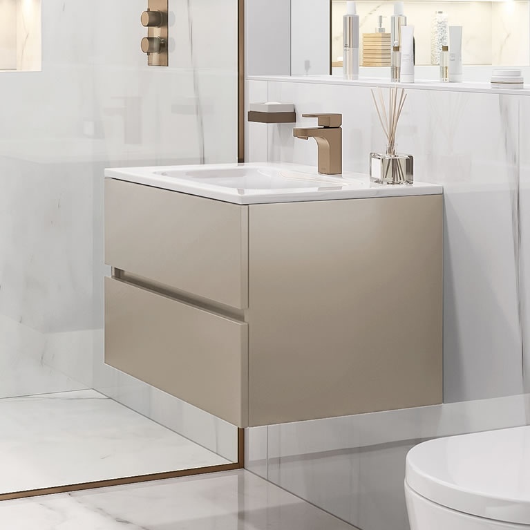 V&B Arto Sand Grey 600mm Basin Vanity Unit | Sanctuary Bathrooms