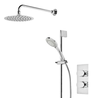 Roper Rhodes Clear Dual Function Shower w/ Head & Riser Rail ...
