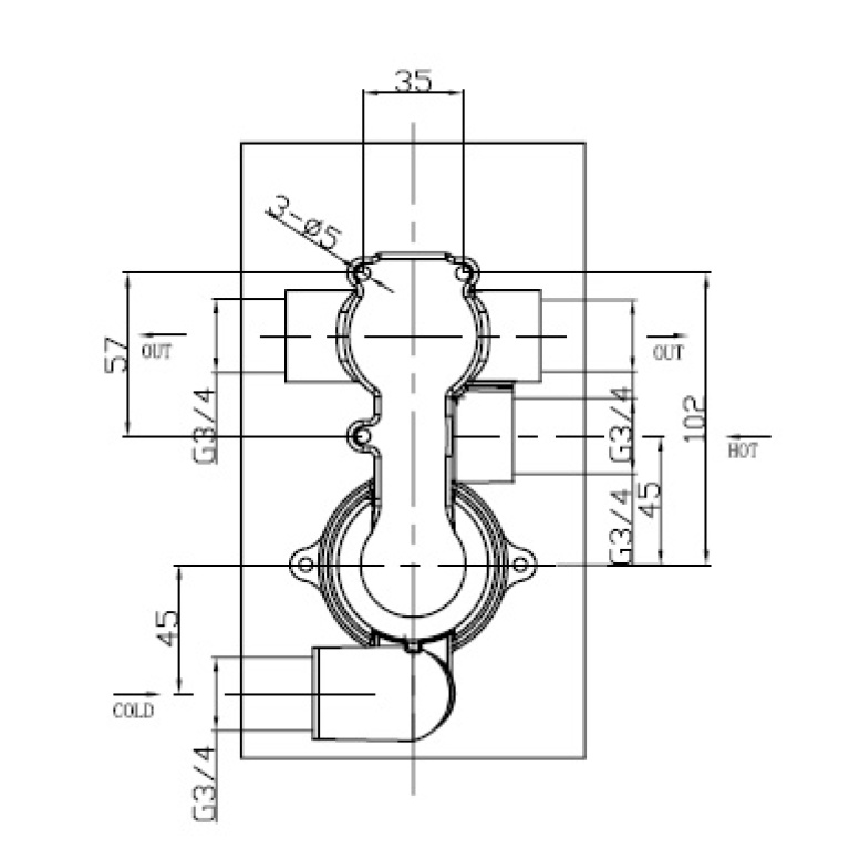 Crosswater Design Shower Valve with 2 Way Diverter | Sanctuary Bathrooms