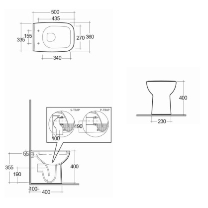 RAK Origin Back To Wall WC & Soft Close Seat | Sanctuary Bathrooms