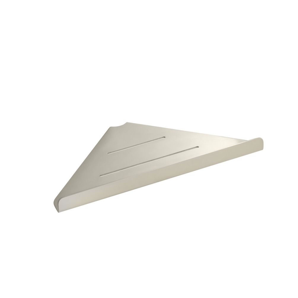Vado Individual Brushed Nickel Corner Shelf | Sanctuary Bathrooms