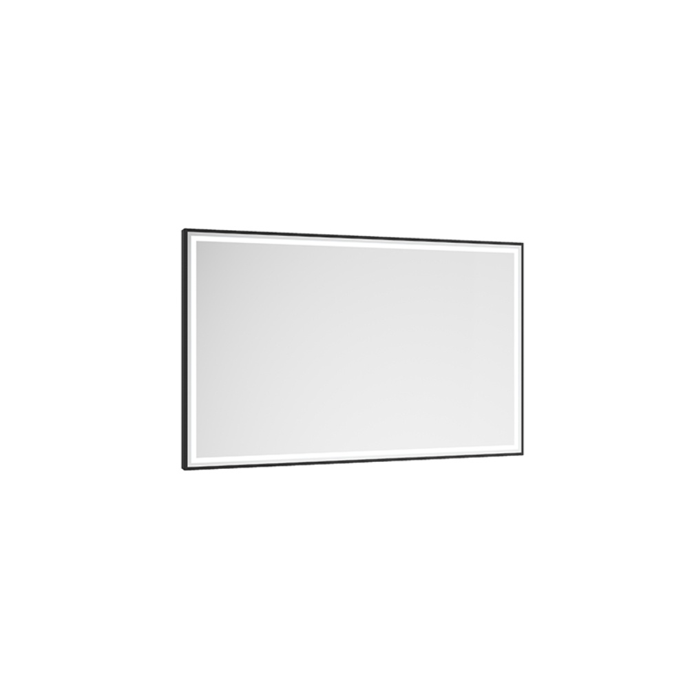 Abacus Line Matt Black Framed 1200mm x 600mm LED Mirror | Sanctuary