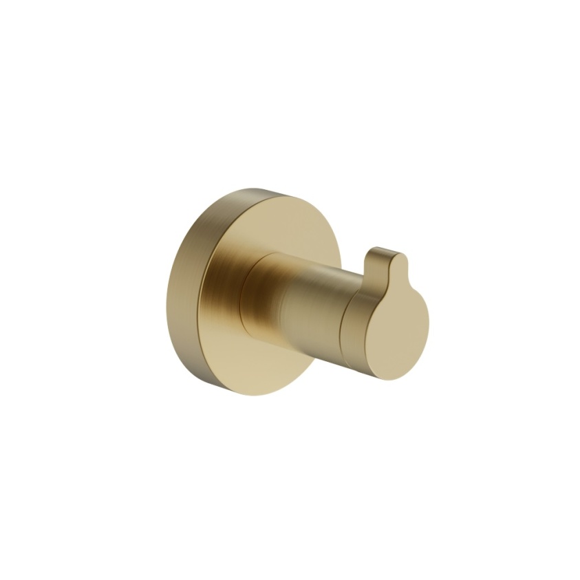 Britton Hoxton 2.0 Brushed Brass Robe Hook | Sanctuary