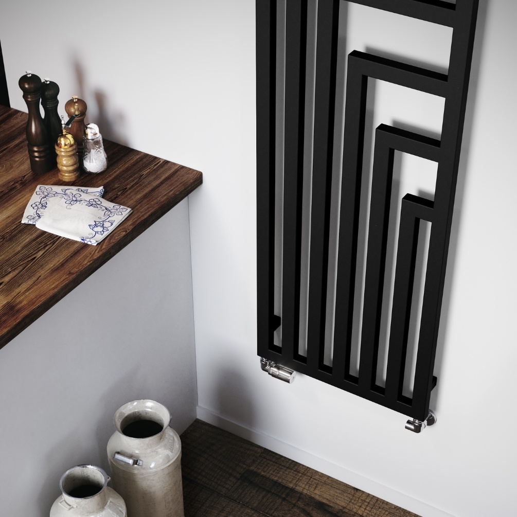 Terma Angus V Black 1460 x 520 Hydronic Radiator | Sanctuary
