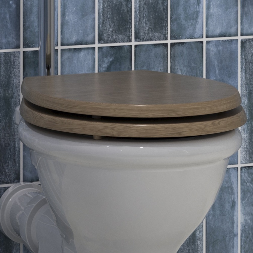 Burlington Guild Soft Close Dark Oak Toilet Seat | Sanctuary