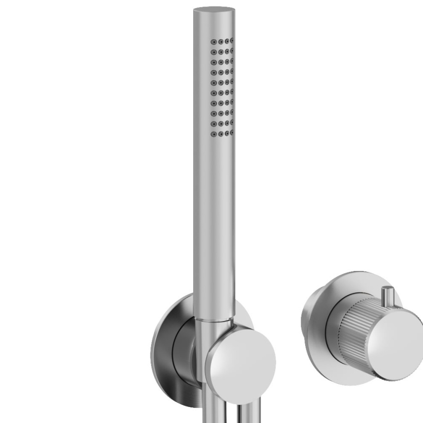 Crosswater Module 3ONE6 Steel 2-Way Valve & Handset | Sanctuary Bathrooms