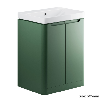 Apex Matt Sage Green 2 Door Vanity Unit | Sanctuary Bathrooms