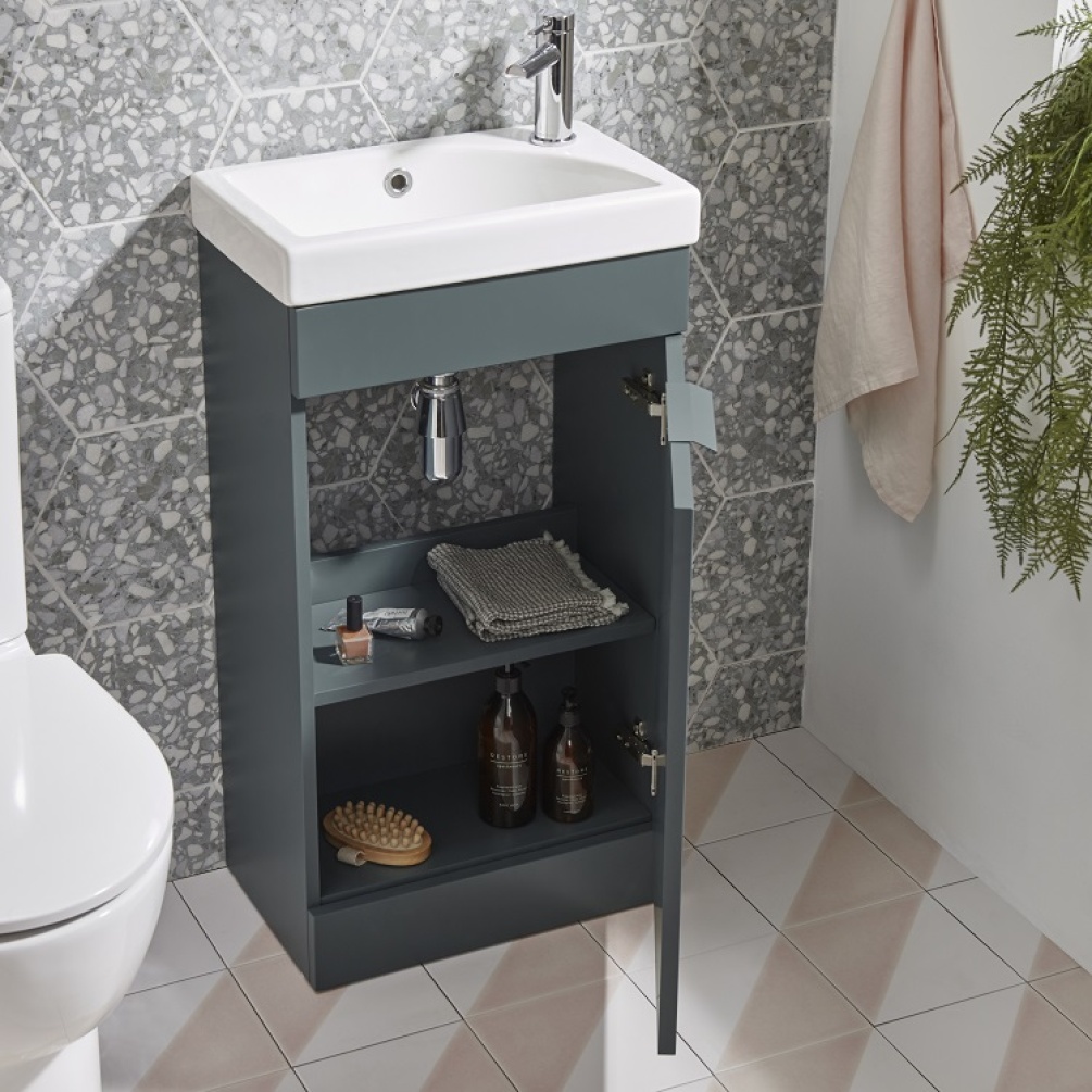 Roper Rhodes 450mm Juniper Green Freestanding Unit | Sanctuary Bathrooms