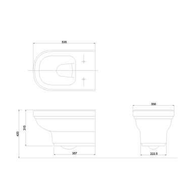 Burlington Riviera Wall Hung WC & Seat | Sanctuary Bathrooms