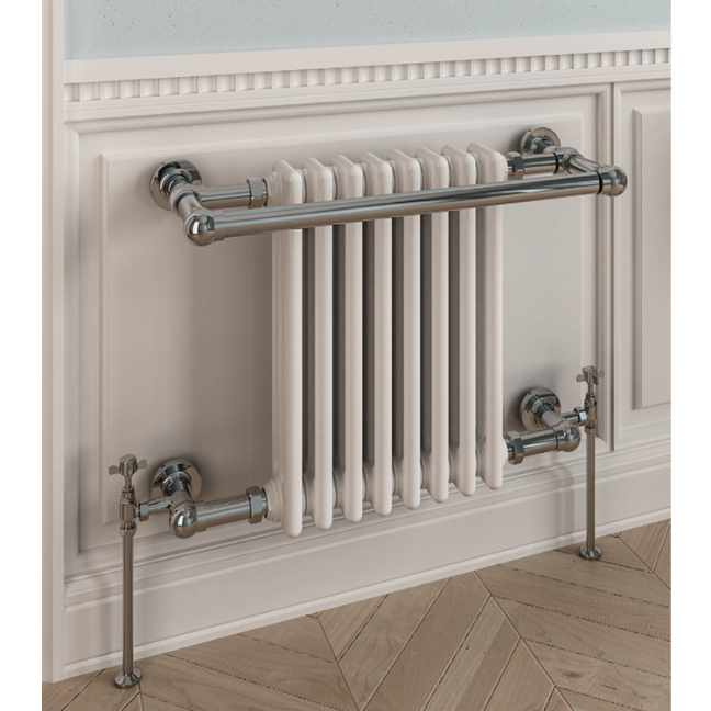 Eastbrook Coln Chrome and White Traditional Radiator | Sanctuary Bathrooms