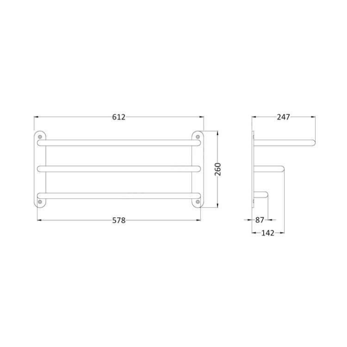 Bayswater 3 Tier Towel Rack | Sanctuary Bathrooms