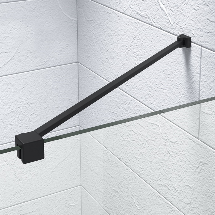 Kudos Black 300mm Angled Glass to Wall Fixing Kit | Sanctuary